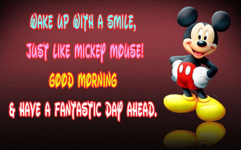 50 Good Morning Wishes with Mickey Mouse Images - Good Morning Images