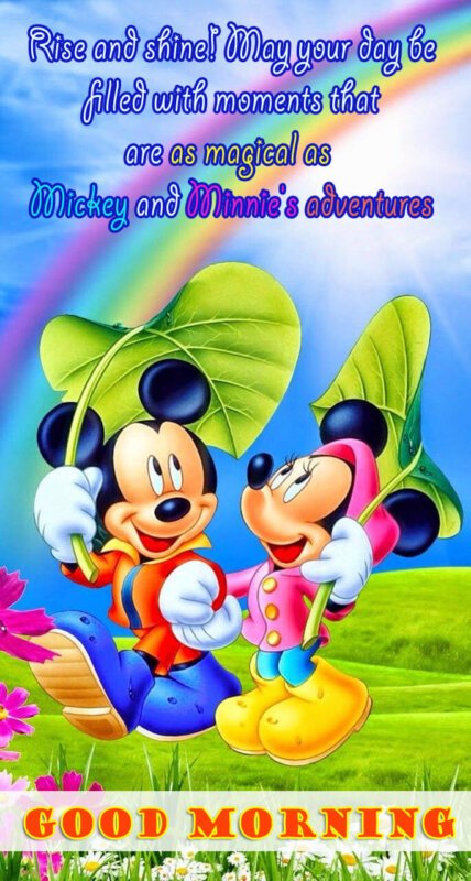 50 Good Morning Wishes with Mickey Mouse Images - Good Morning Images